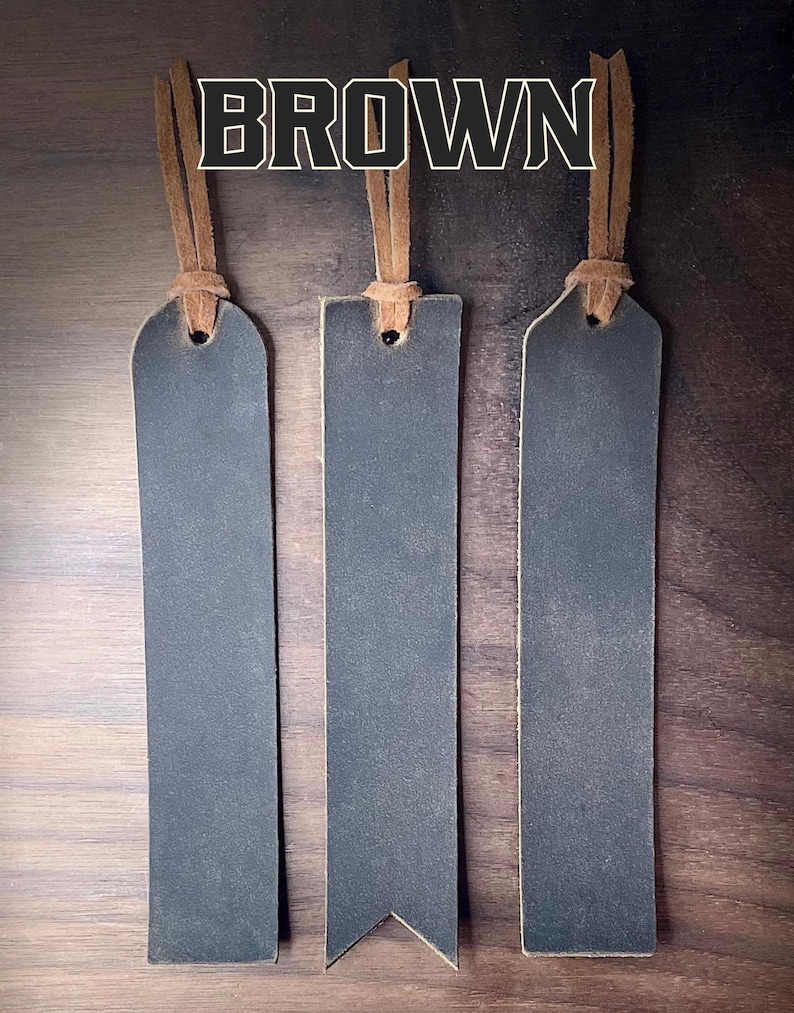 Handmade Leather Bookmarks- Multiple Color and Style Options - Etsy