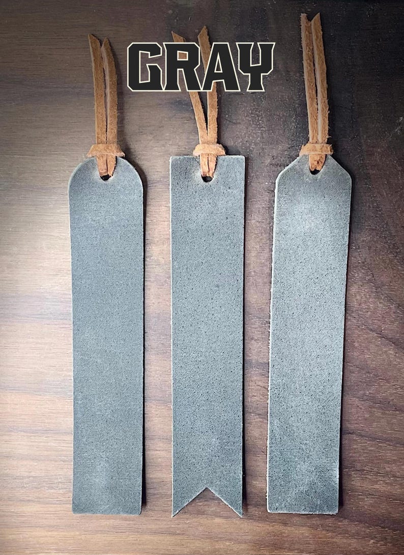 Handmade Leather Bookmarks- Multiple Color and Style Options - Etsy