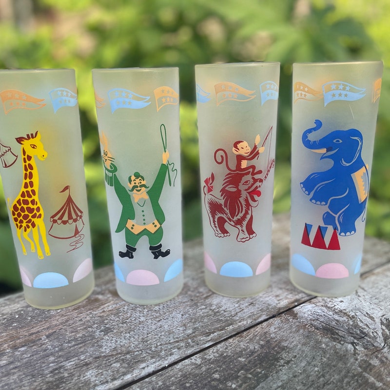 Circus Libbey Glasses - Etsy