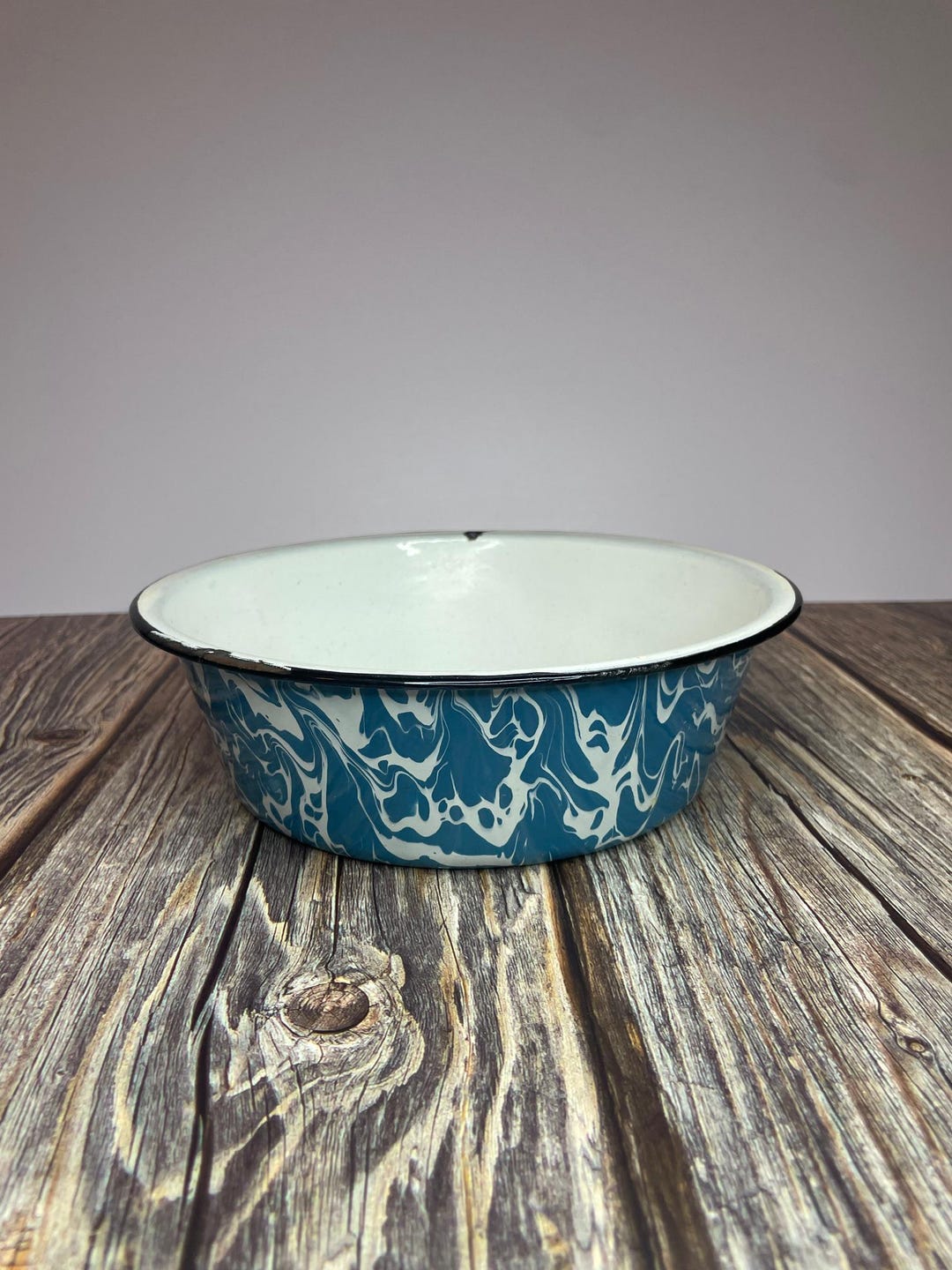 Vintage Chippy Blue and White Granite/splatterware Enamel Bowl - Etsy