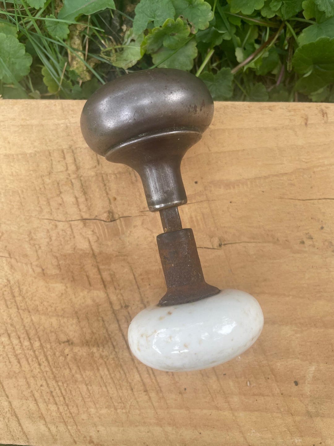 Antique Vintage Porcelain Door Knob - One Side Black, One Side White - Etsy