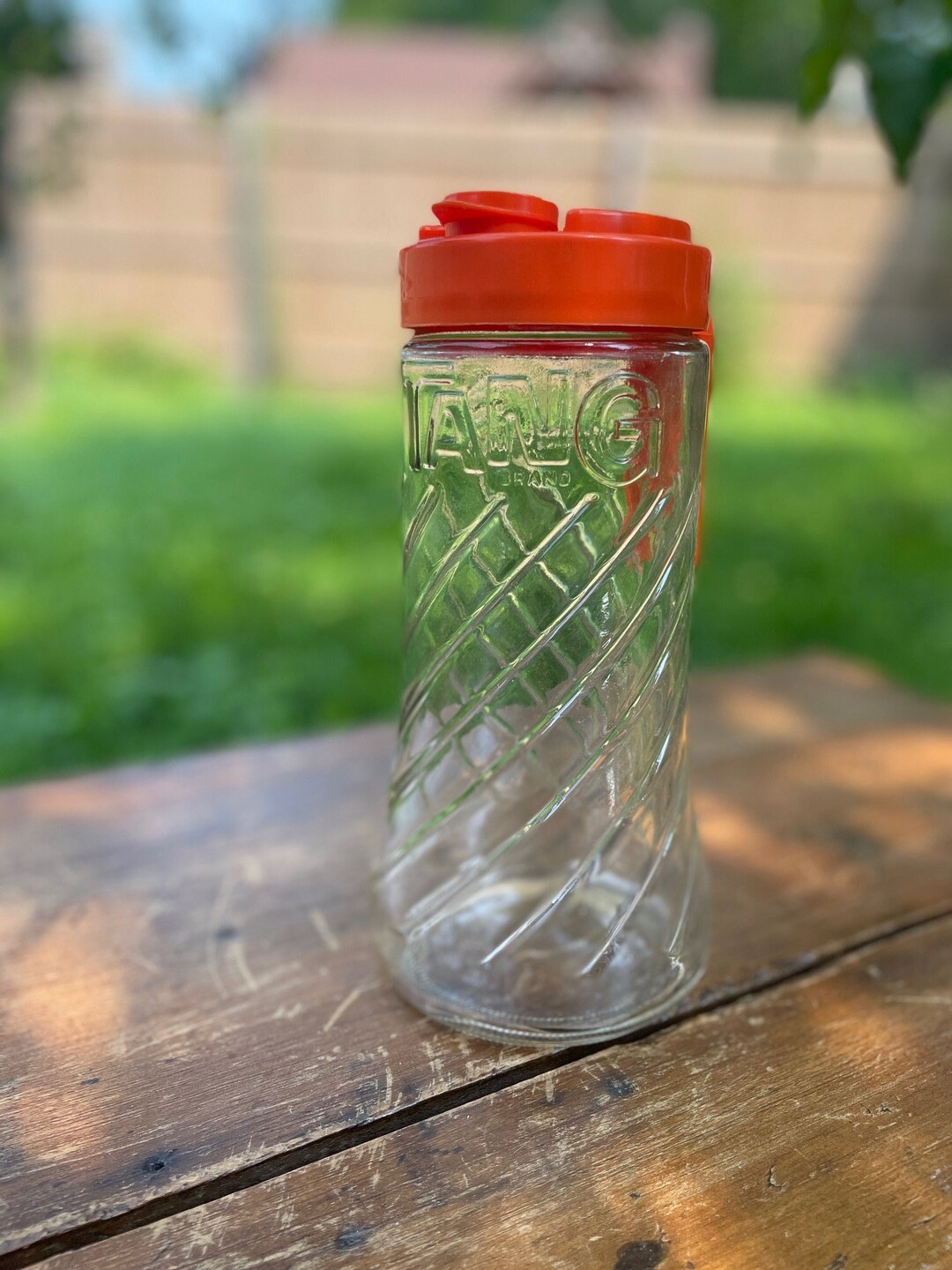 Vintage 1970s Anchor Hocking Glass Tang Pitcher With Orange Lid - Etsy