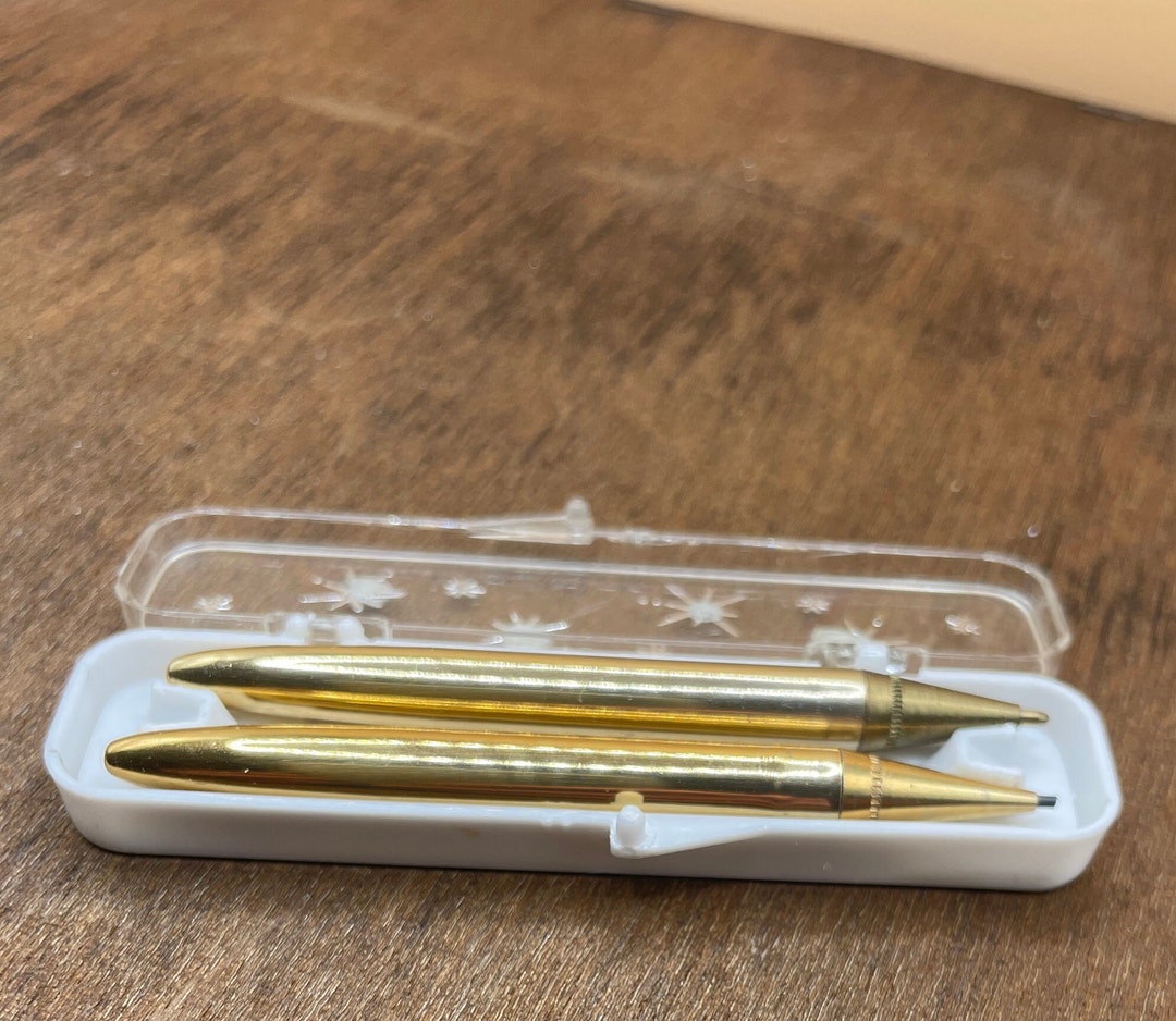 Vintage Mini Pen and Pencil Purse Set in Rhinestone Case - Etsy