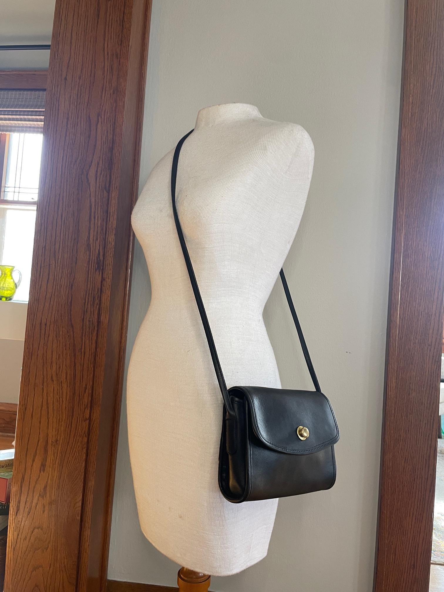 Vintage Coach Chrystie 9892 Bag in Black With Brass Hardware Vintage Coach Chrystie 9892 Bag in Black With Brass Hardware