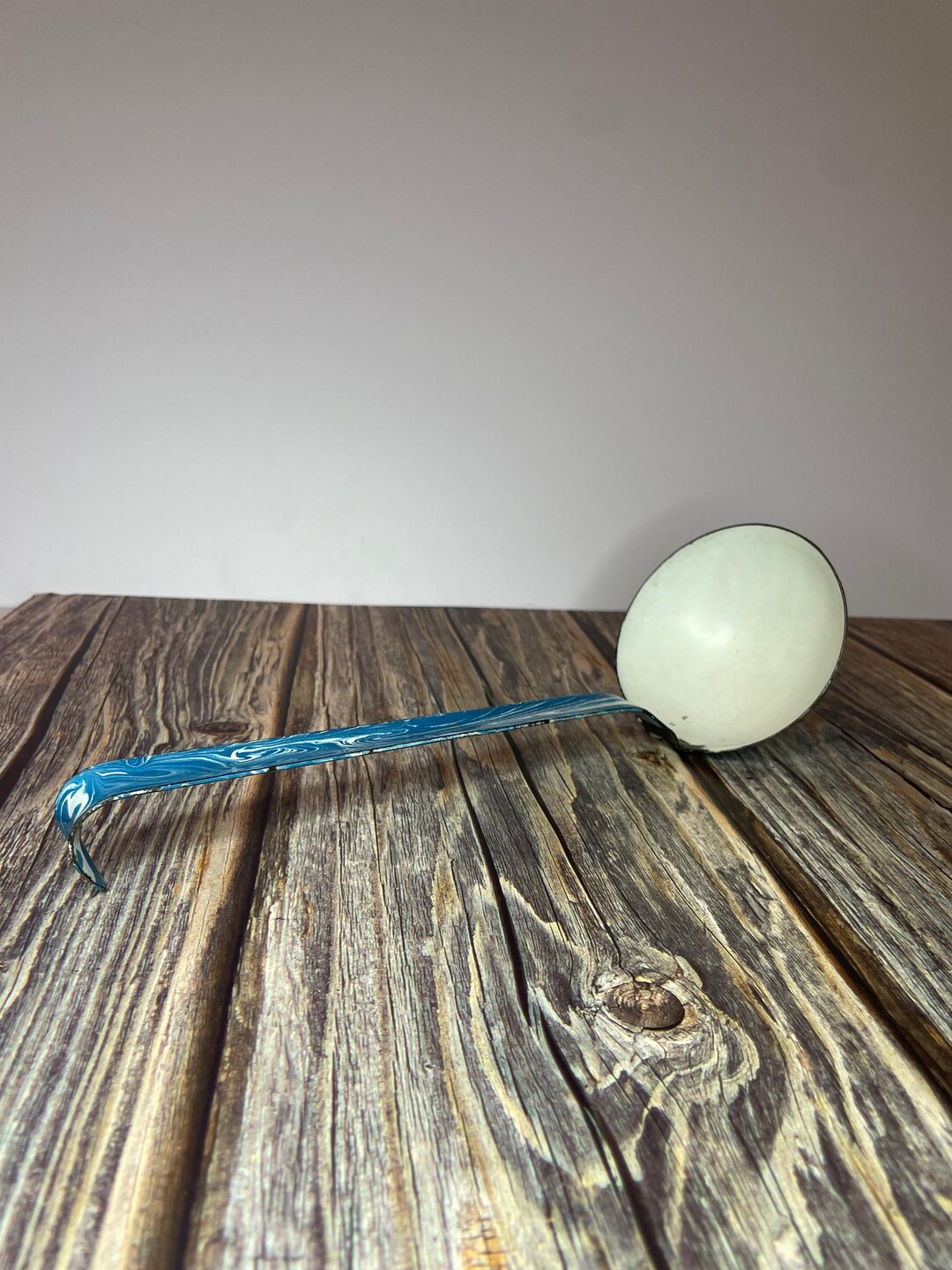 Vintage Chippy Blue and White Granite/splatterware Enamel Ladle - Etsy