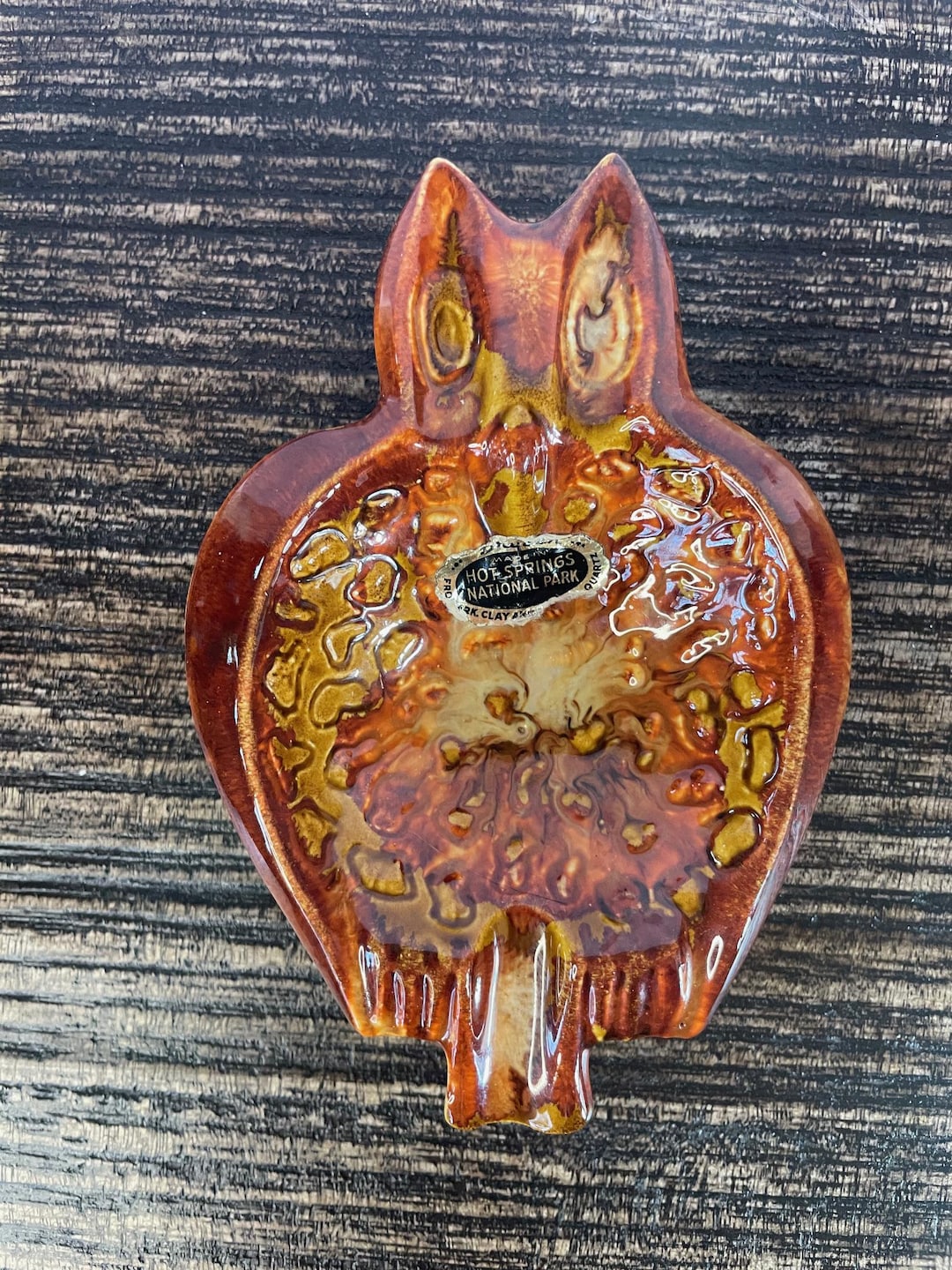 Vintage Dryden Owl Ashtray / Spoon Rest / Trinket Dish With Original ...