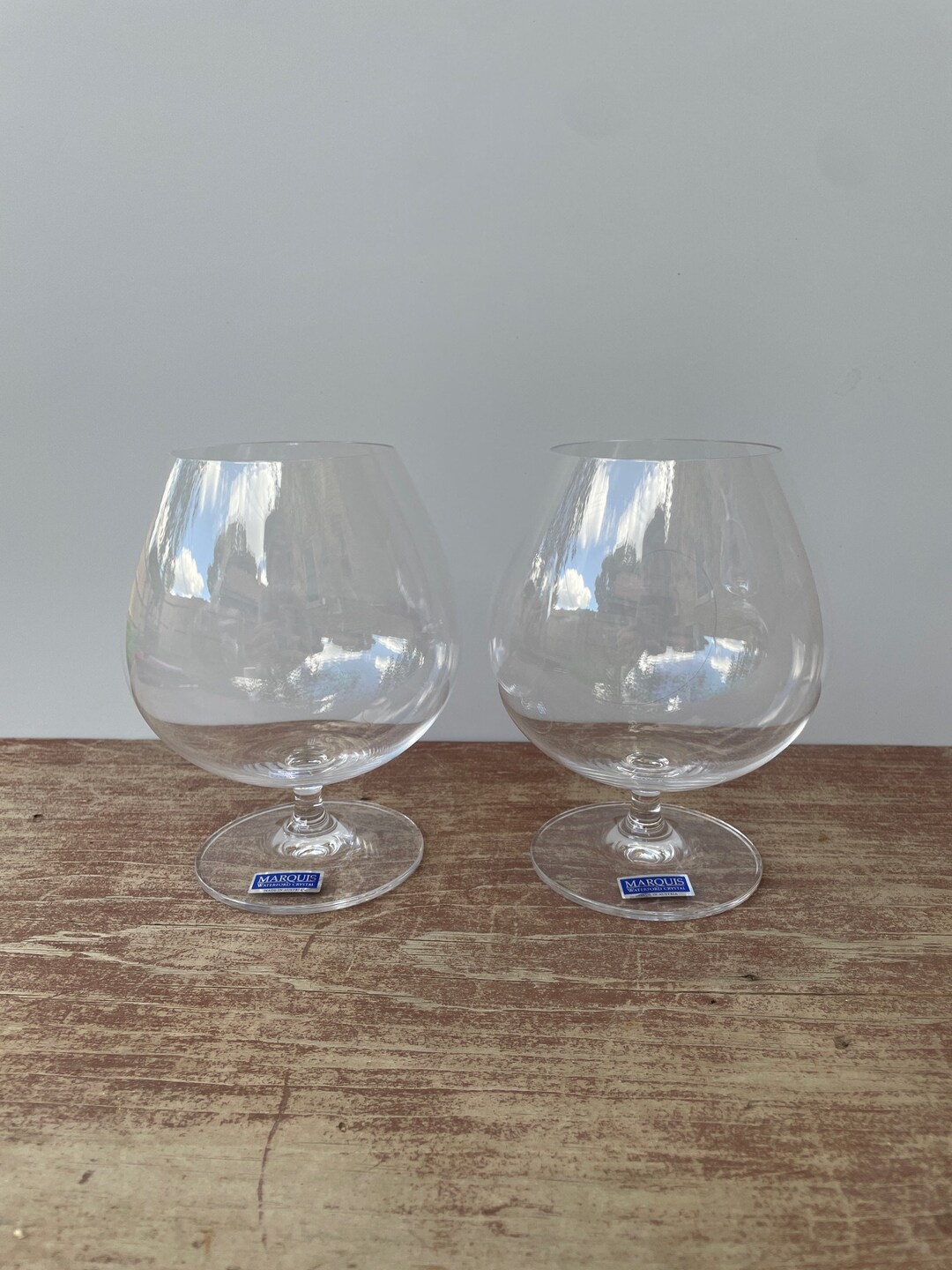 Vintage Waterford Crystal Wine Glasses - Set of Two - Stickers and ...