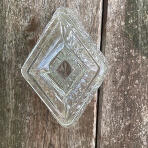 Vintage Indiana Glass Diamond Shaped Compote Dish With Pineapple ...