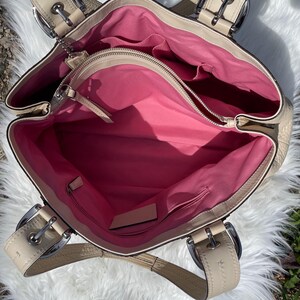 Coach Soho Bone (cream) Pebbled Leather Tote Bag With Nickel Hardware ...