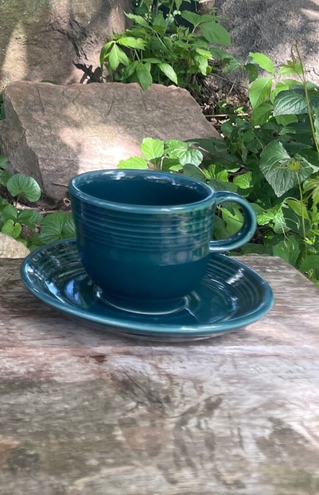 Vintage Homer Laughlin Fiesta Juniper Tea Cup and Saucer - Etsy