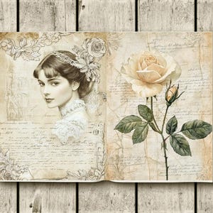 Victorian Paper, Victorian Lady Papers, Mixed Media Art Papers, Junk ...
