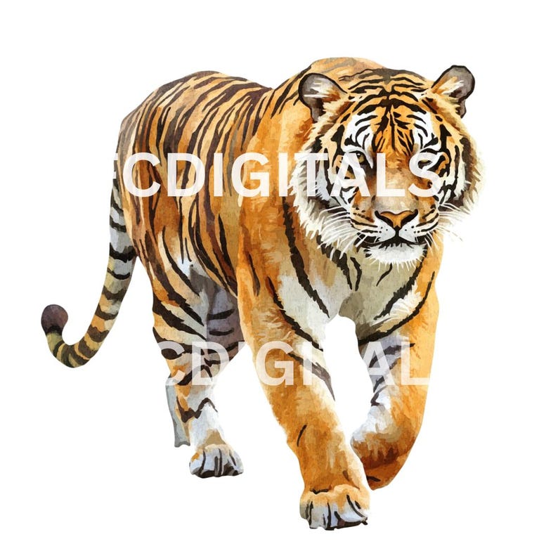 Tiger Clipart, Wild Animal Clipart, Printable Clipart, Instant Digital ...