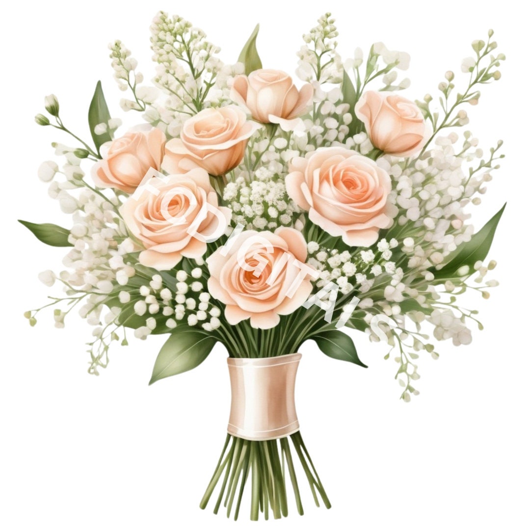 Wedding Flowers Clipart Bundle, Transparent PNG Wedding Clipart ...