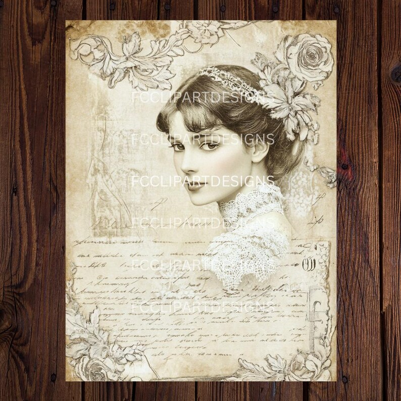 Victorian Paper, Victorian Lady Papers, Mixed Media Art Papers, Junk ...
