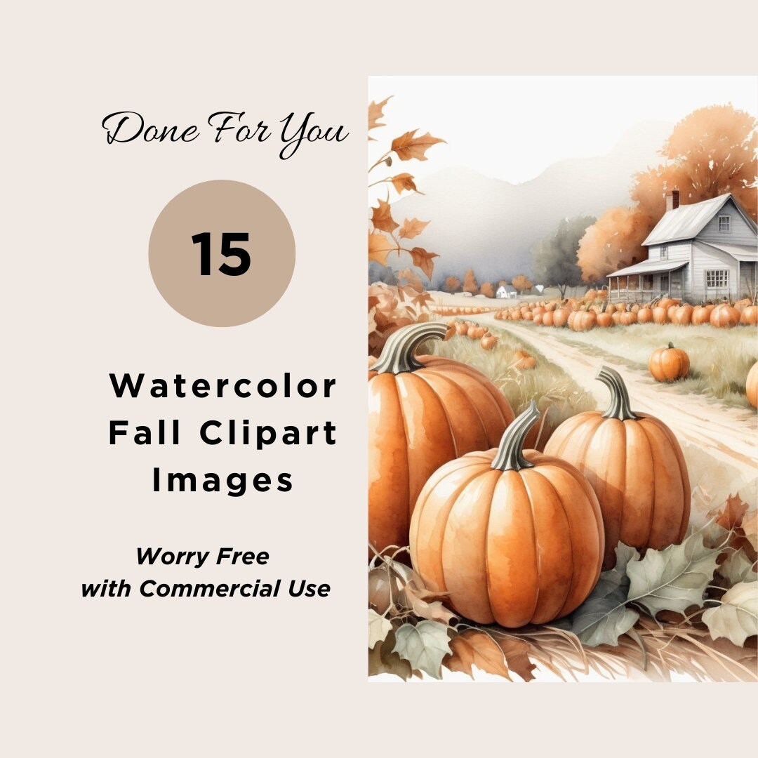 Watercolor Fall Clipart, Fall Scenes Clipart Images, Autumn Clipart ...