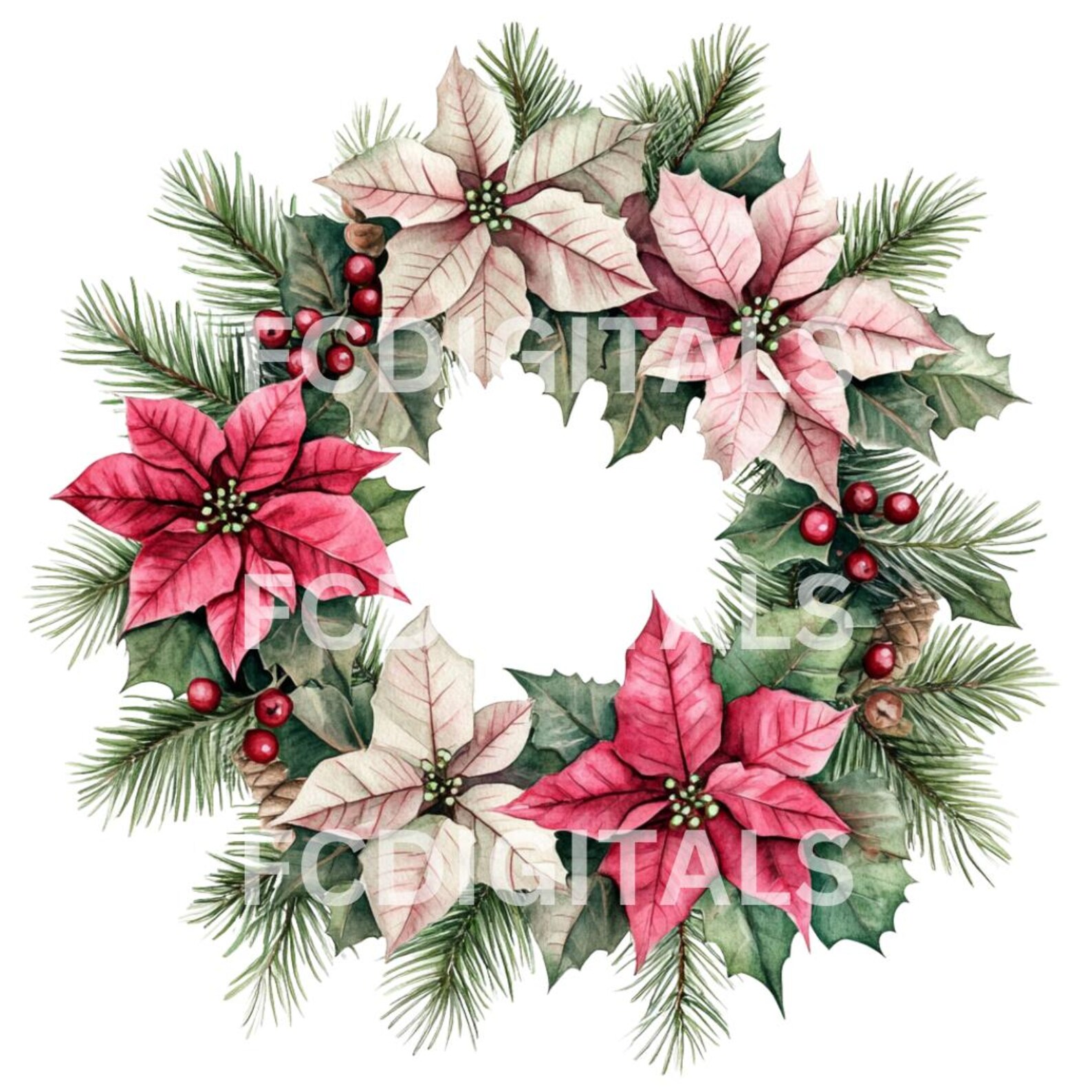 Christmas Poinsettia Clipart, Christmas Clipart, Christmas Flowers ...