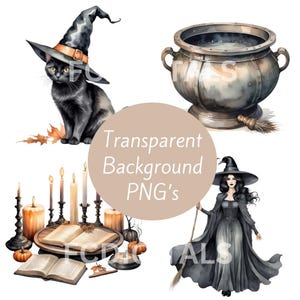 Halloween Clipart, Spooky Halloween PNG Images, Witch Clipart, Spooky ...