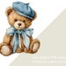 Cute Teddy Bear Watercolor Clipart, Baby Shower, Nursery Wall Art ...