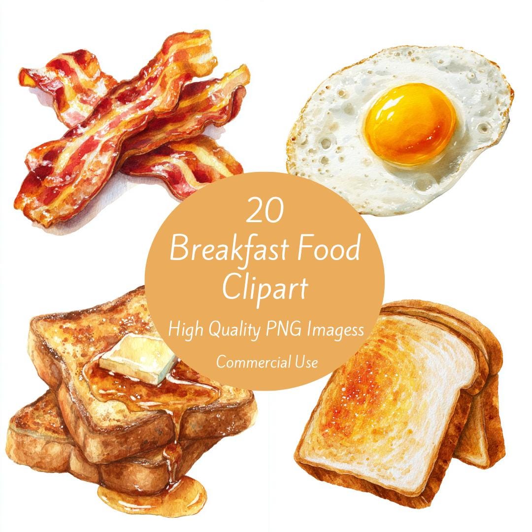Breakfast Clipart, Food Clipart, Waffles, Coffee, Eggs, Menu Graphics ...