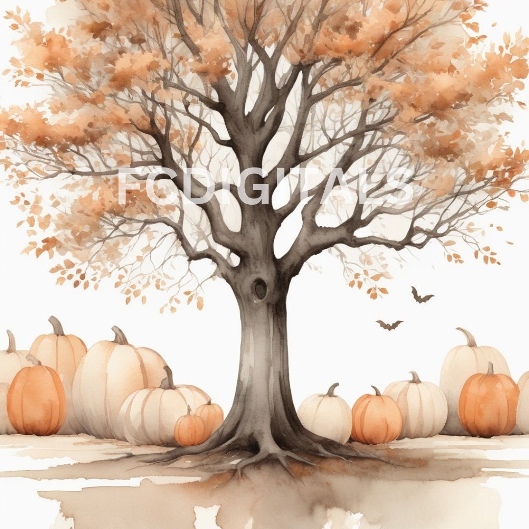 Watercolor Fall Clipart, Fall Scenes Clipart Images, Autumn Clipart ...