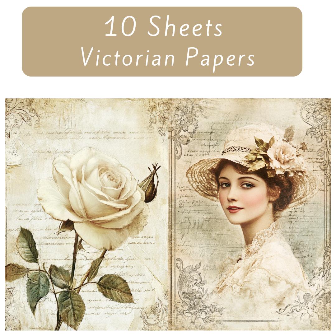 Victorian Paper, Victorian Lady Papers, Mixed Media Art Papers, Junk ...