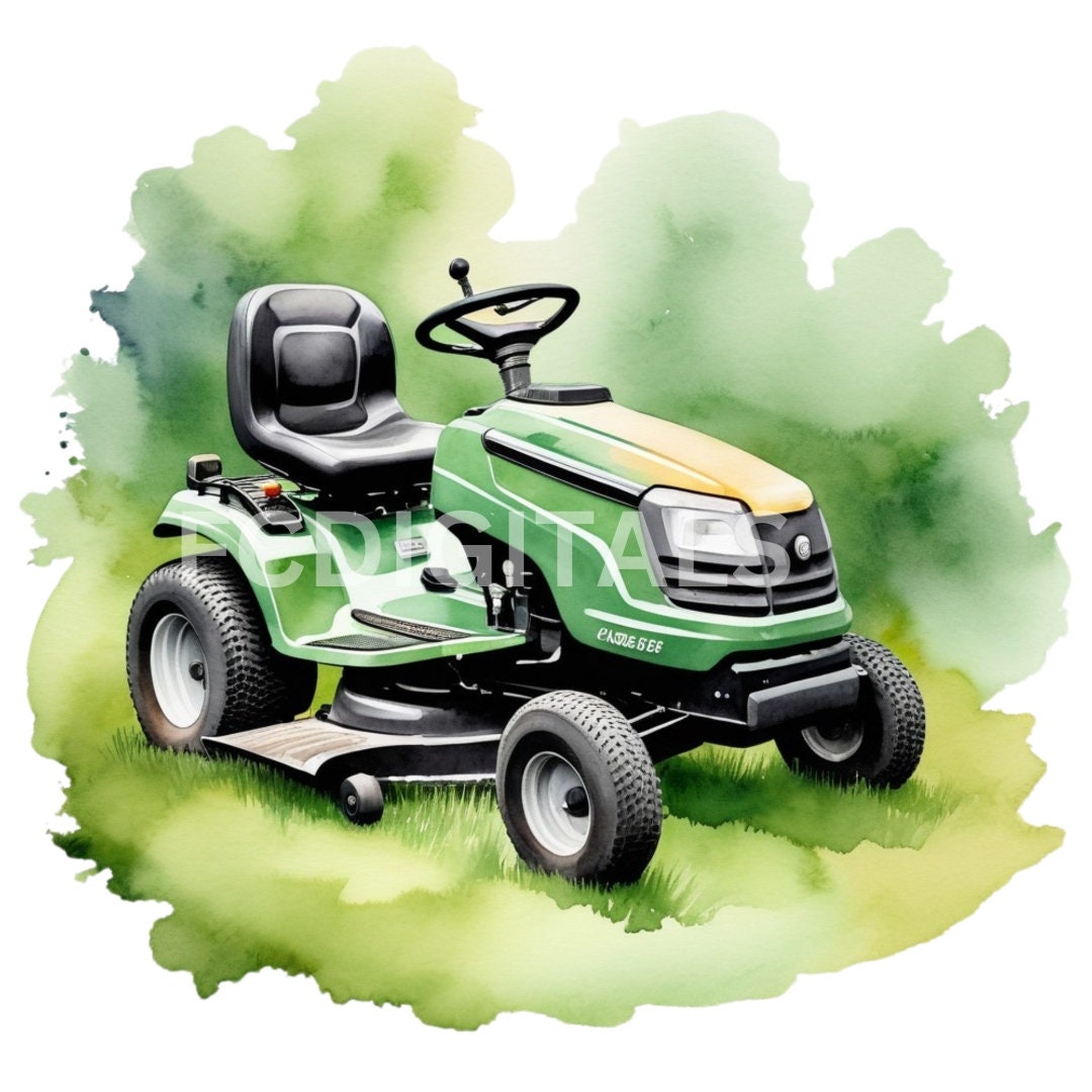 Lawn Mower Clipart, Gardening Clipart Images, Transparent Background ...