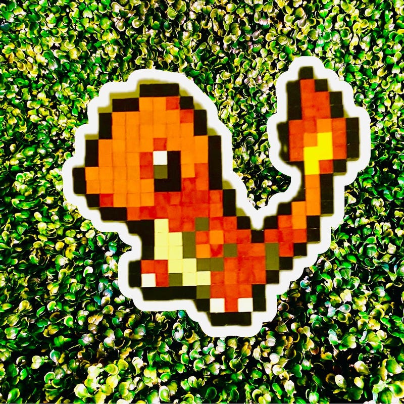 Charmander Pixel Art - Etsy