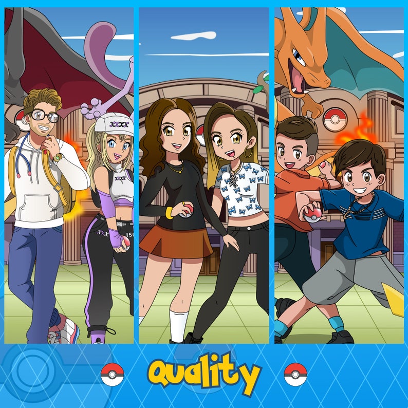 SALE! Custom Poke Poster Portrait- Anime Me Custom Art Poster Poke ...