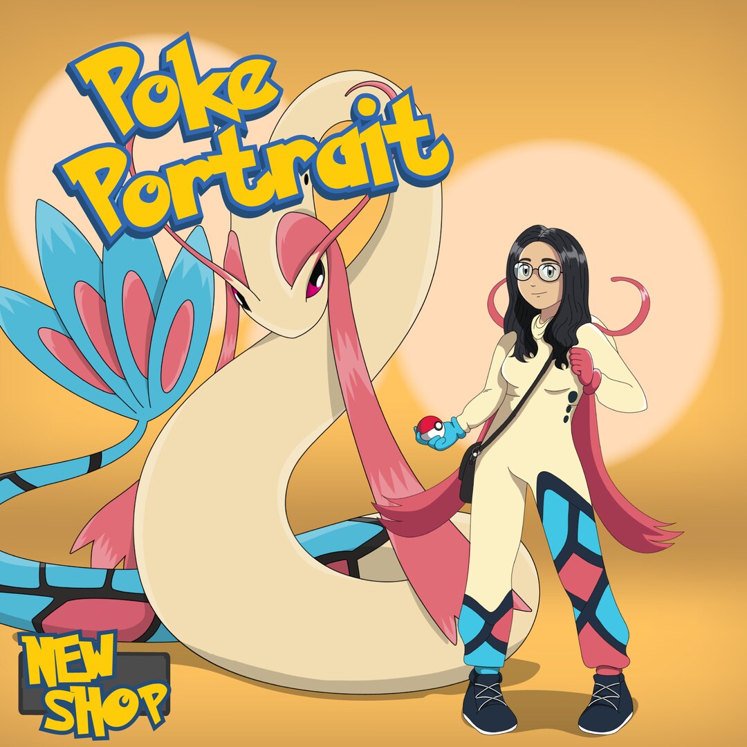 SALE! Custom Poke Poster Portrait- Anime Me Custom Art Poster Poke ...