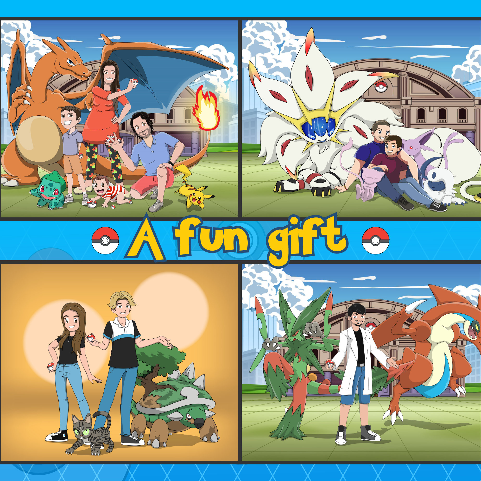 SALE! Custom Poke Poster Portrait- Anime Me Custom Art Poster Poke ...