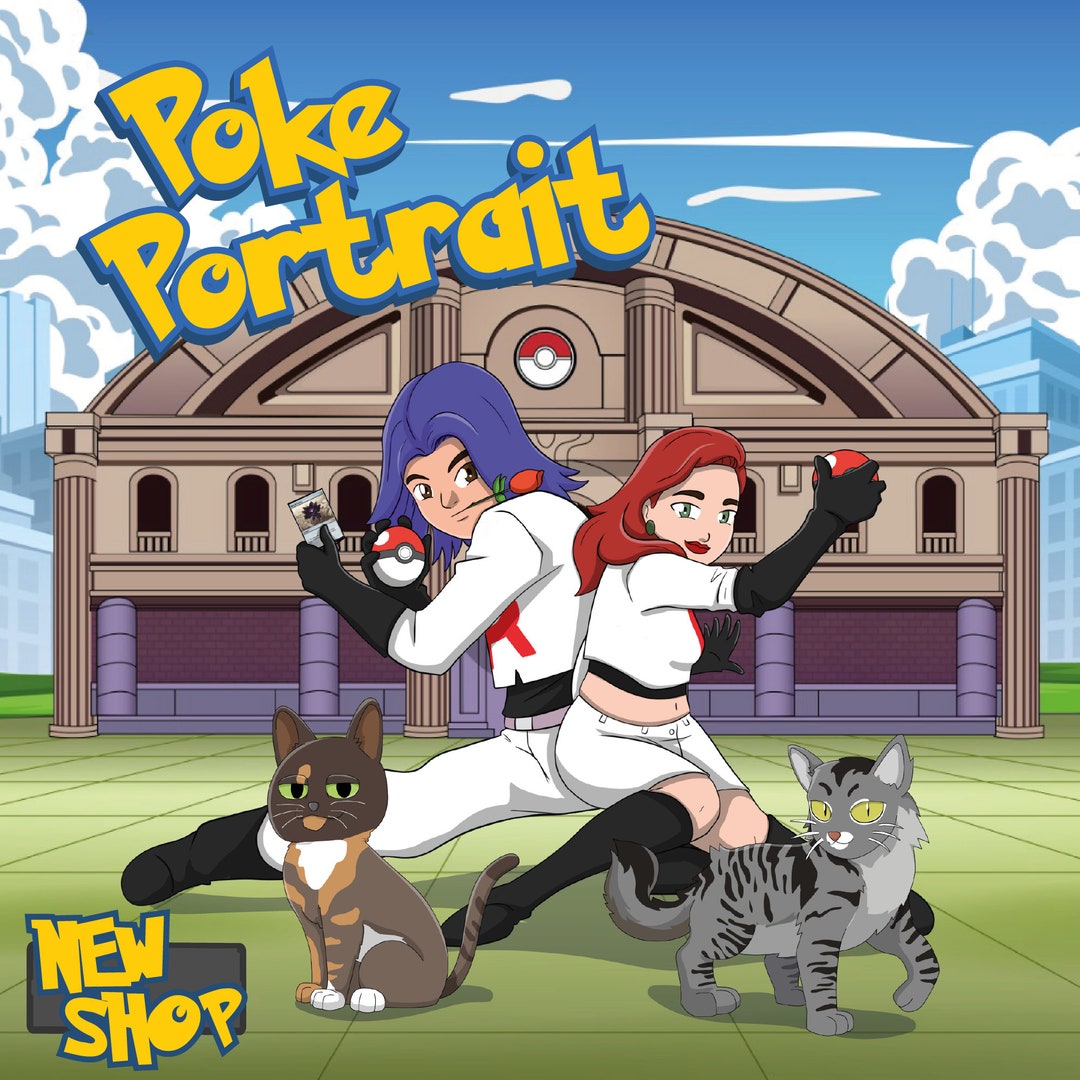 SALE! Custom Poke Poster Portrait- Anime Me Custom Art Poster Poke ...