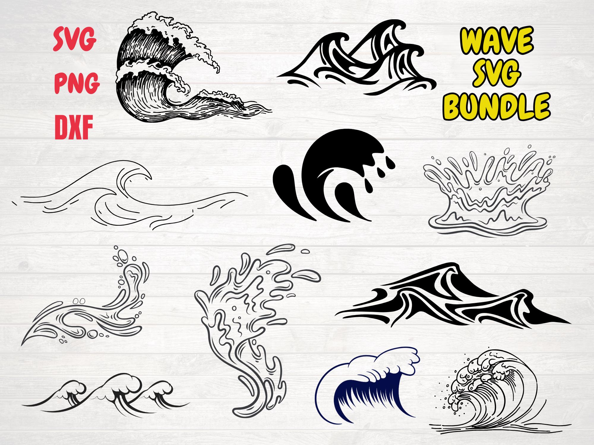 WAVE SVG, Wave Bundle Svg, Wave Cut Files , Wave Clipart , Wave Cricut ...
