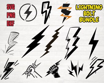 Lightning Svg Bundle, Flash Svg, Lighting Bolt Svg, Lightning Cut File ...