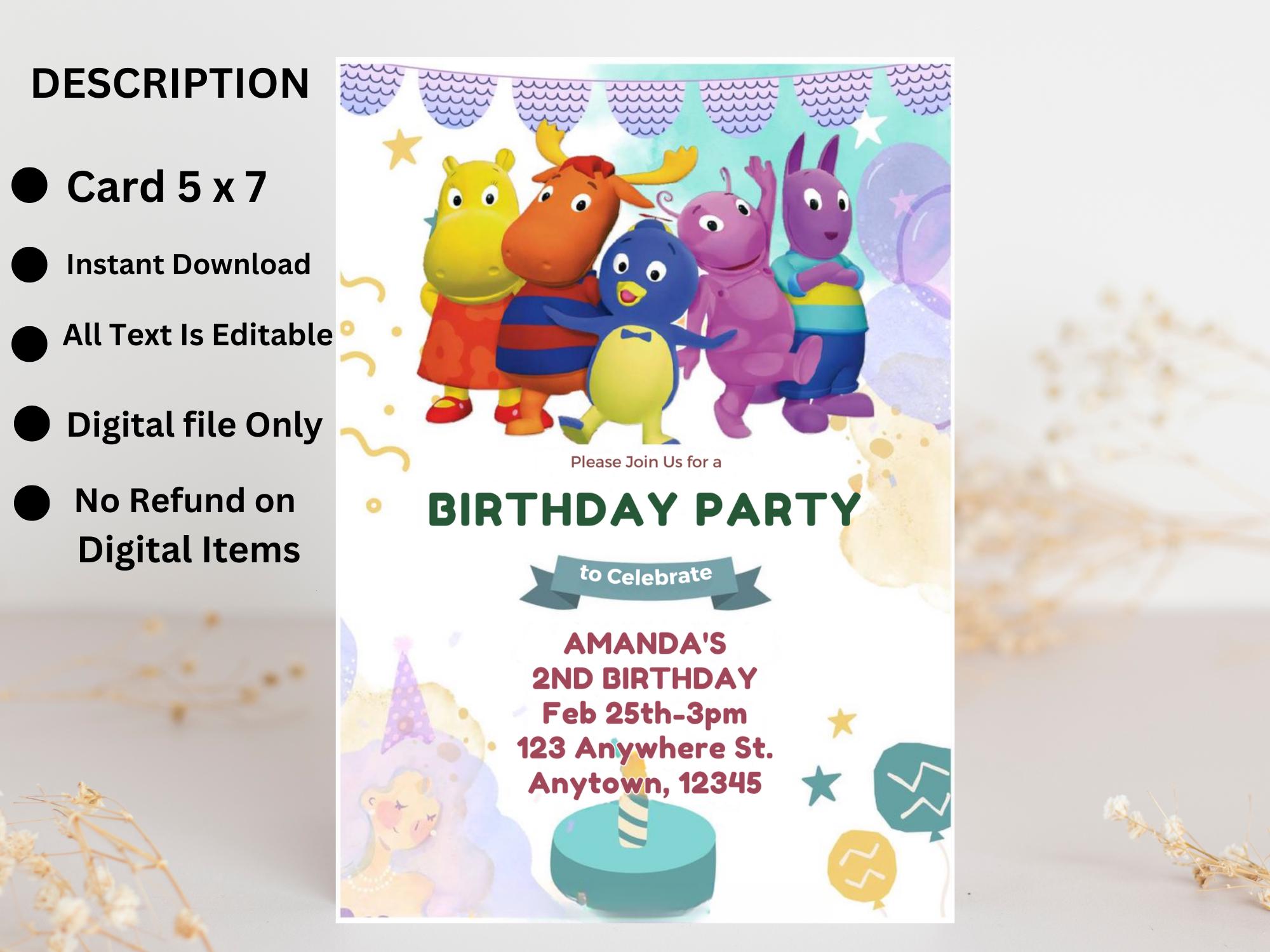 Backyardigans Invitation, Backyardigans Invites, Backyardigans Party ...