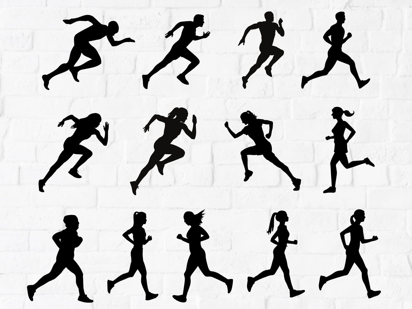 Running SVG Bundle, Runner SVG, Running Silhouette, Runner Silhouette ...