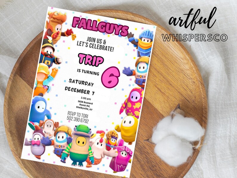 Editable Fall Guy Birthday Invitation Template Digital Kids Party ...