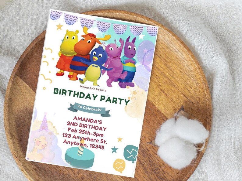 Backyardigans Invitation, Backyardigans Invites, Backyardigans Party ...