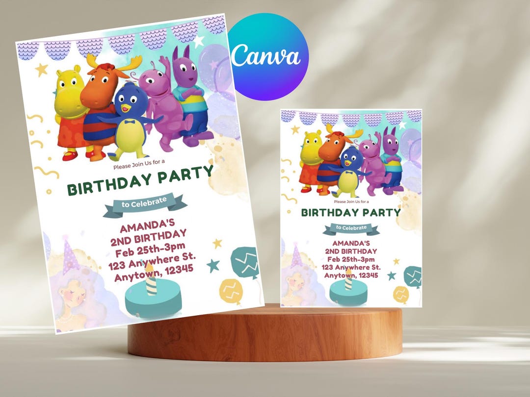 Backyardigans Invitation, Backyardigans Invites, Backyardigans Party ...
