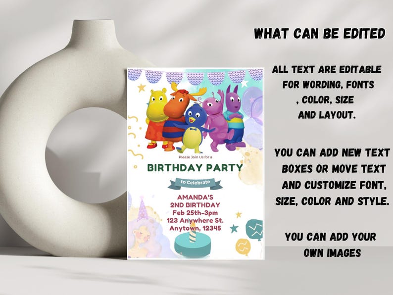 Backyardigans Invitation, Backyardigans Invites, Backyardigans Party ...