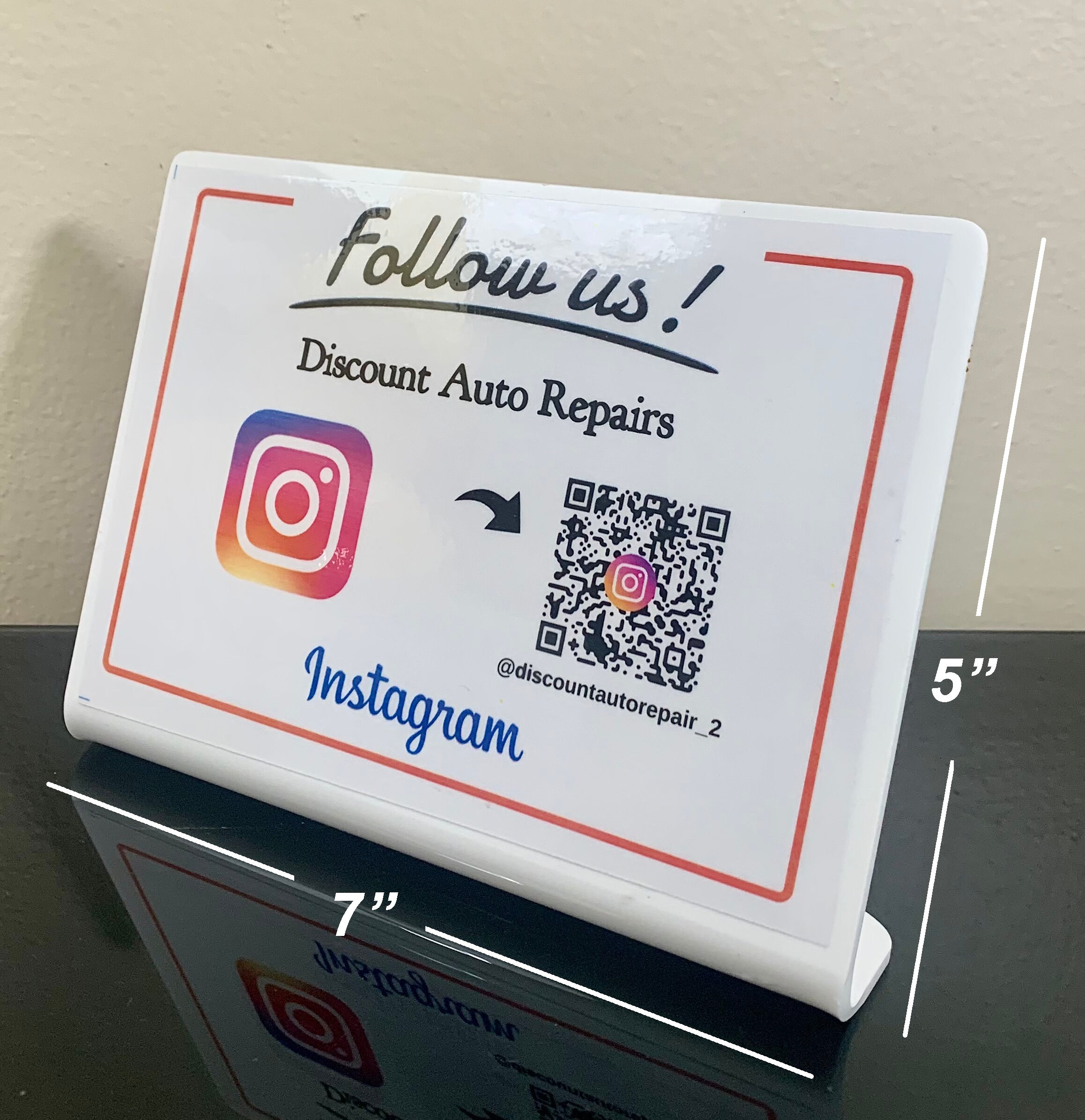 Instagram QR Code Acrylic Sign: Business Social Media Promotion - Etsy