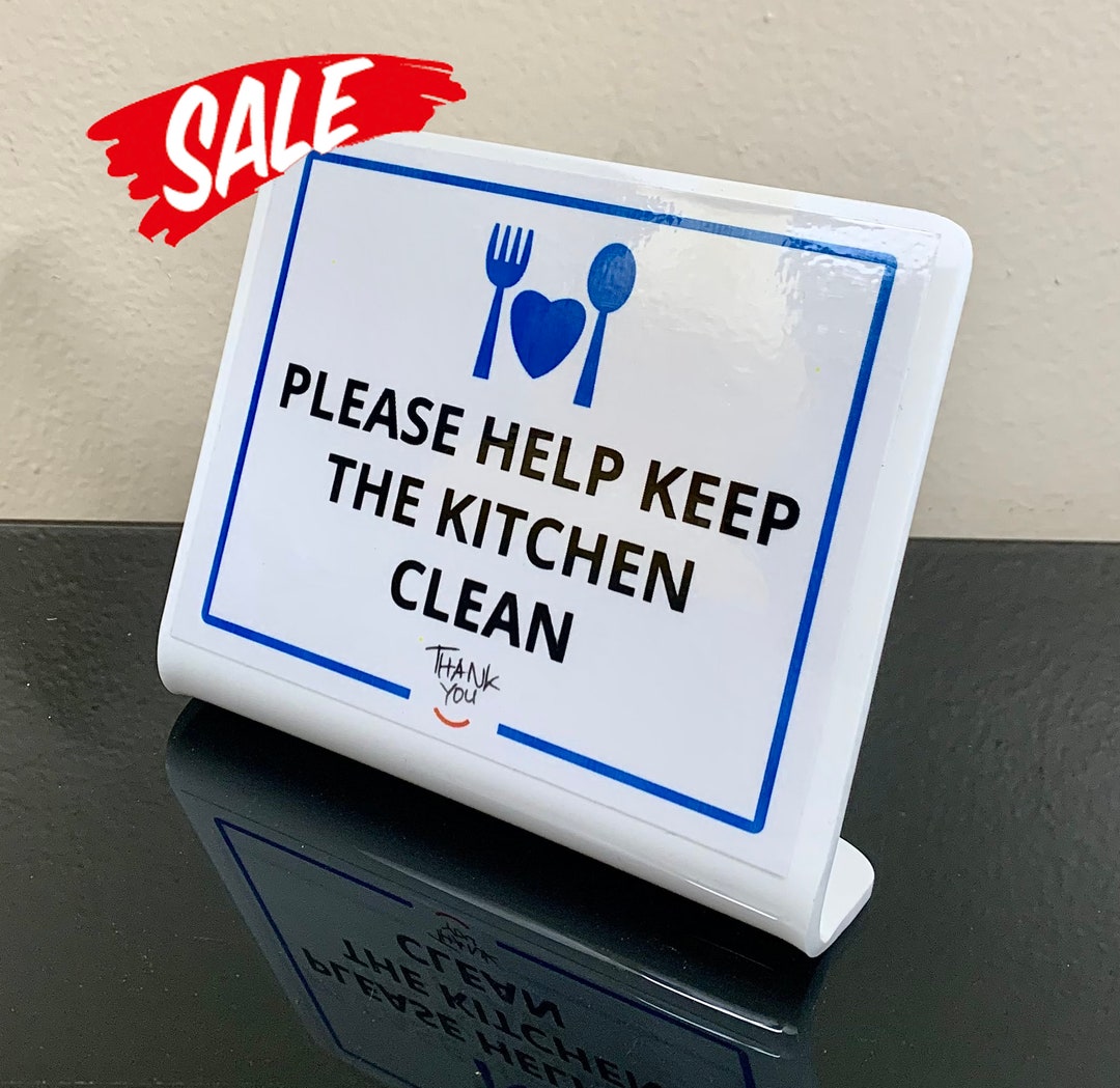 Keep Kitchen Clean Sign for Bed and Breakfast, Boutique Hotels, Airbnb ...
