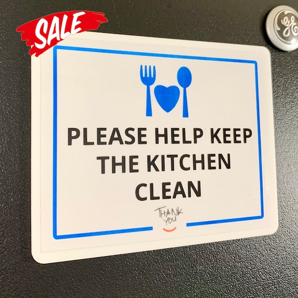 Keep the Fridge Clean Signs - Etsy