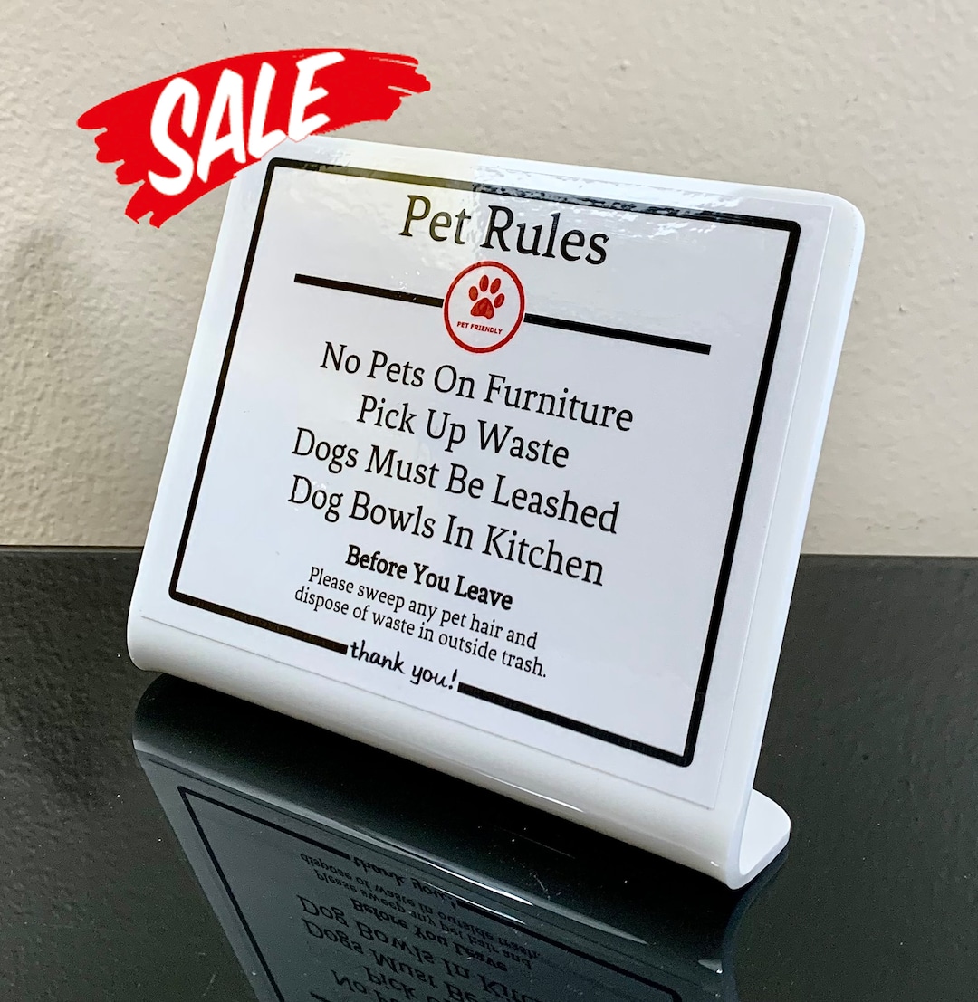Pet Friendly House Rules Sign: Acrylic Airbnb, VRBO, Hotel - Etsy UK