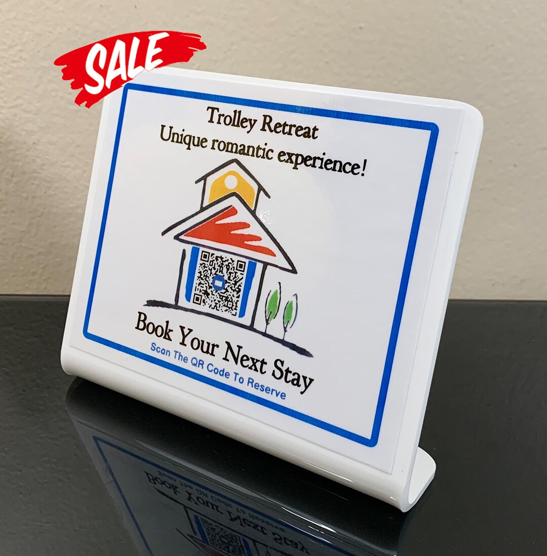 QR Code Reservation Sign: Airbnb, VRBO, Hotel (5" X 4") - Etsy