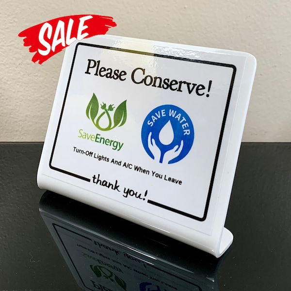 Conserve Energy Sign - Etsy