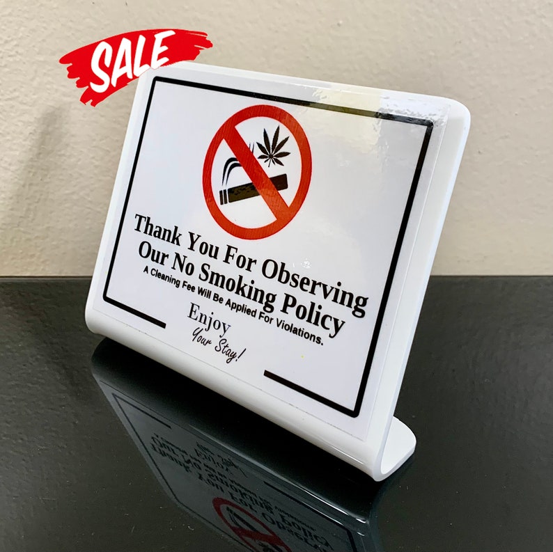No Smoking Sign set of 3 for Airbnb, VRBO and Short-term Rentals ...