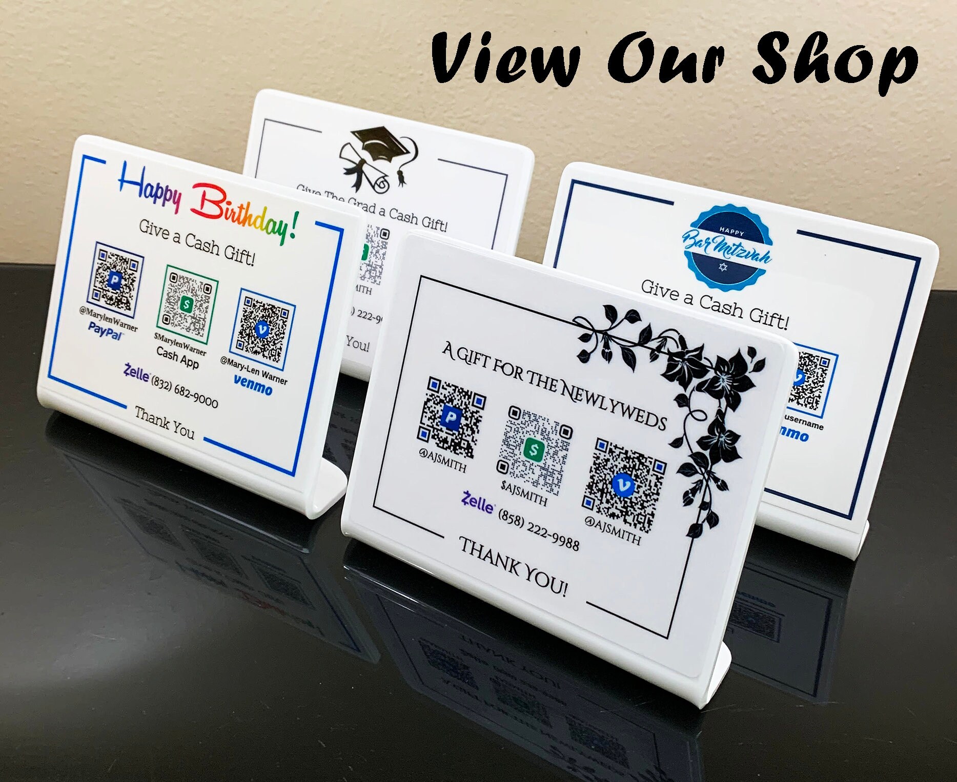 Touch-free Donation QR Code Sign: Paypal, Venmo, Cash App, Zelle - Etsy