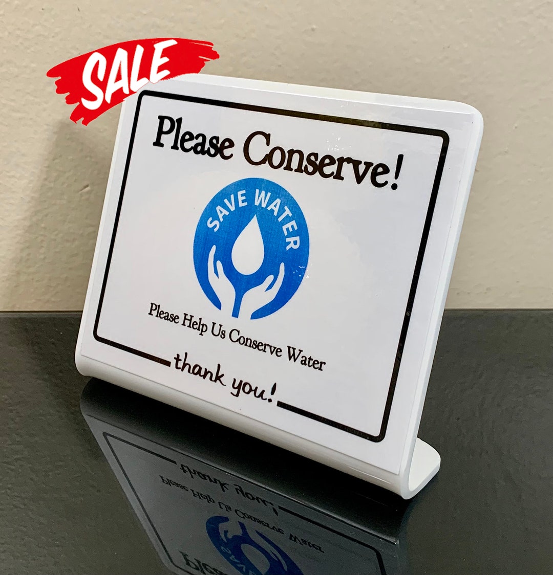 Save Water Acrylic Sign: Conservation Room Sign for Airbnb (5" X 4") - Etsy