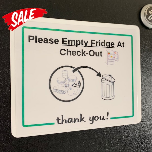Fridge Clean Out Sign - Etsy