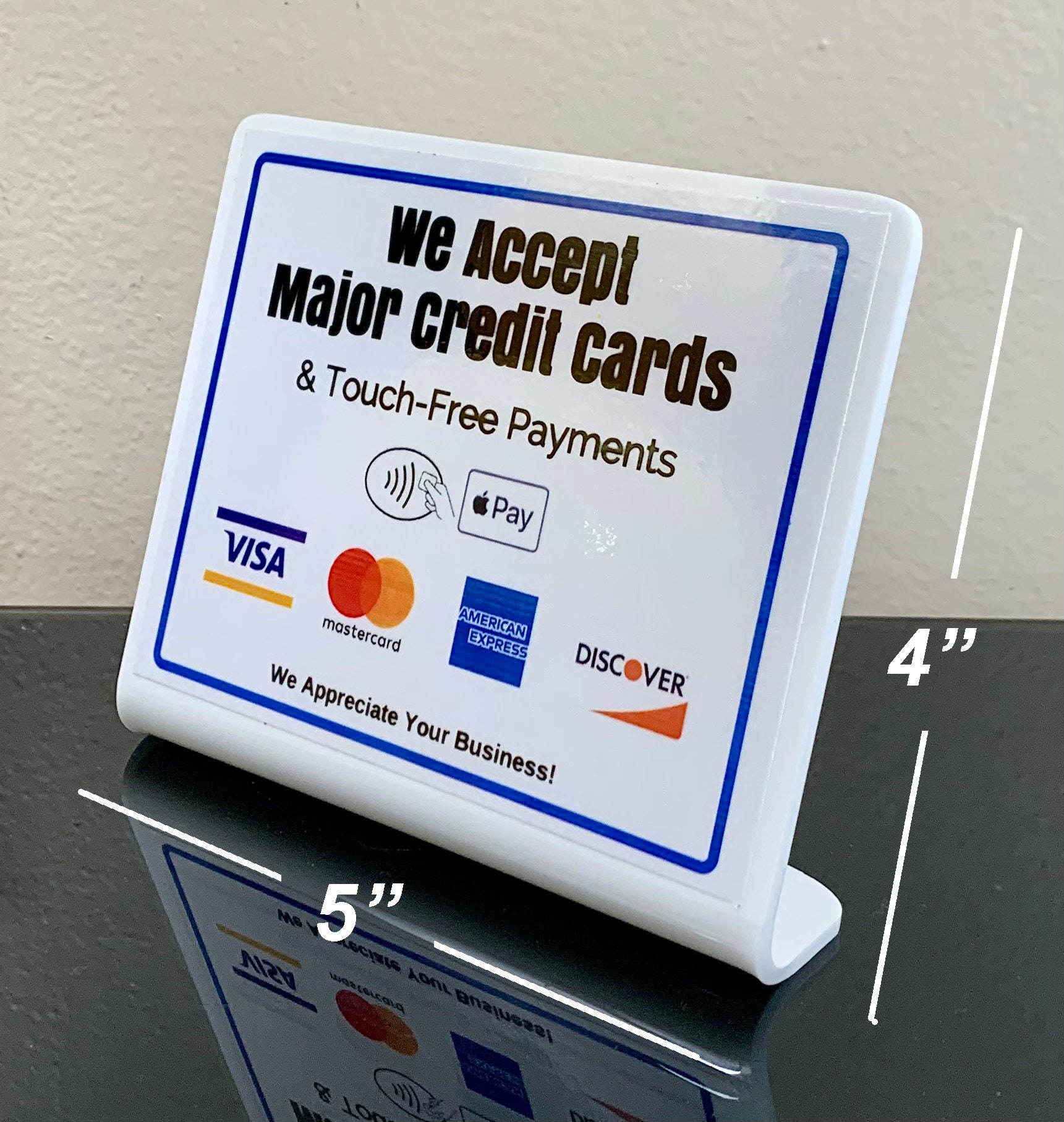 Accept Credit Card and Touch Free (contactless) Payments Signs - FREE ...